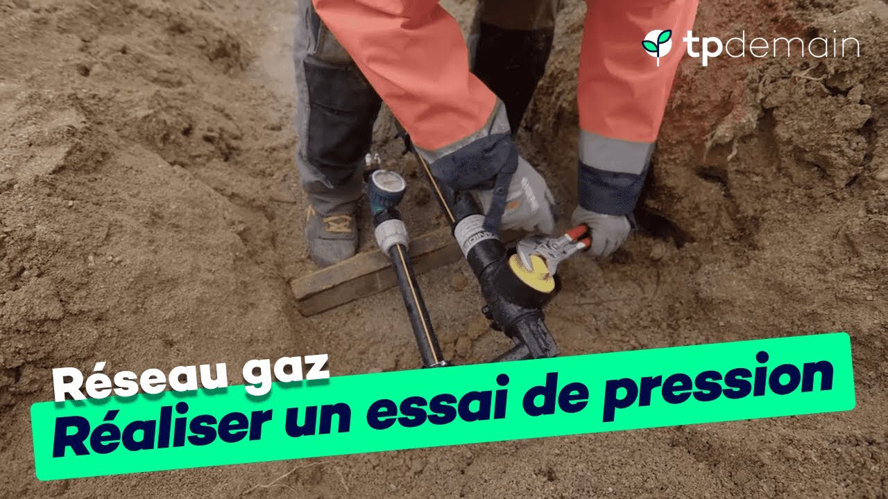 Réaliser un essai de pression sur un réseau gaz en PEHD - YouTube