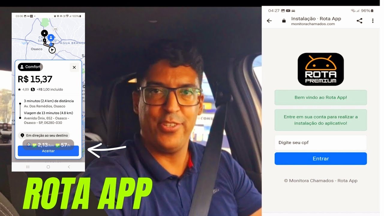 Rota app , agora ficou mais fácil de aceitar corridas na uber e 99🆗️ ...