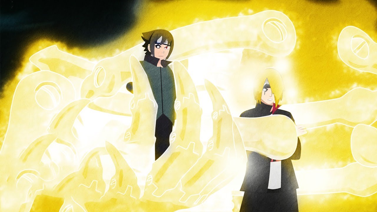 Boruto and Sarada's Son Crosses the Line on His First Mission - YouTube