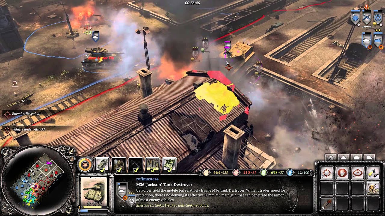 COH2 : The Western Front Armies 4v4 Annihilation Multiplayer Gameplay ...