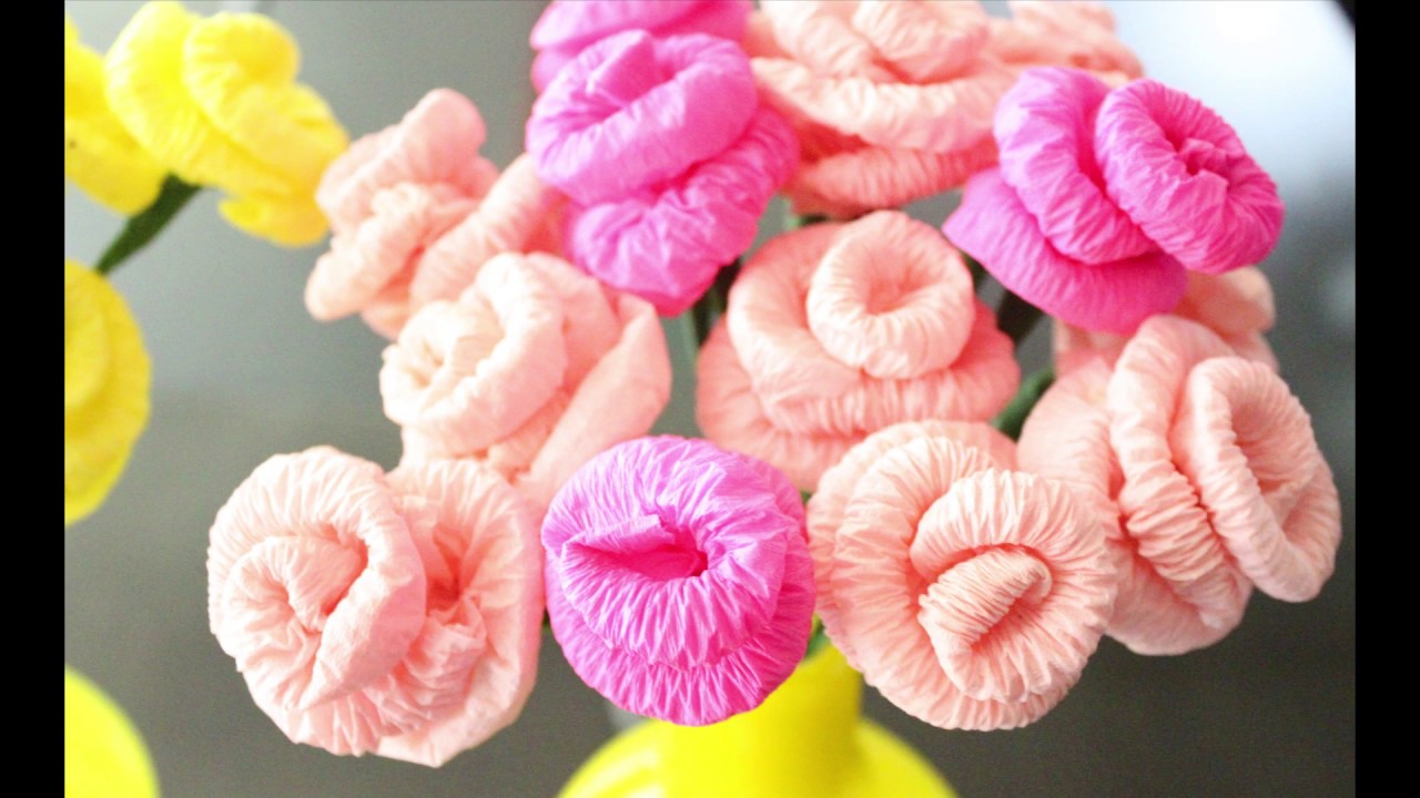 Spring Shaped Roses: Handmade flowers - YouTube