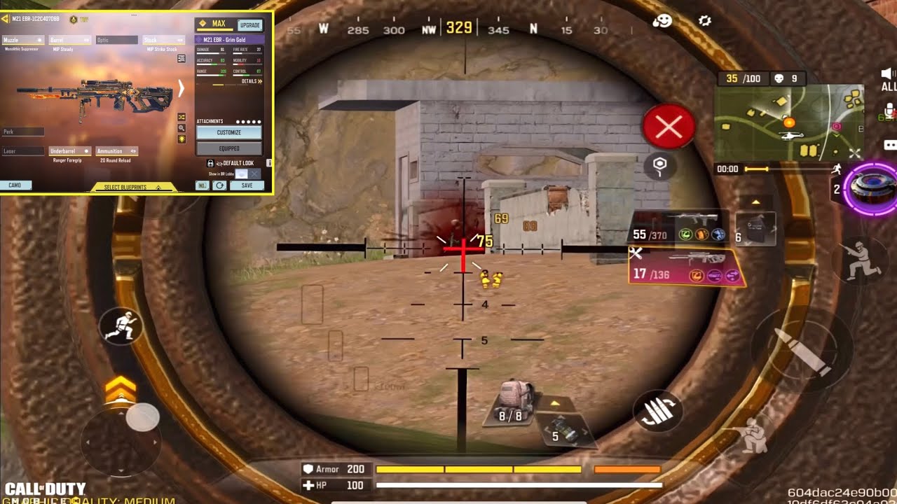 2 SHOT KILL BEST M21 EBR LOADOUT CODM BR | Best M21-EBR GUNSMITH in ...