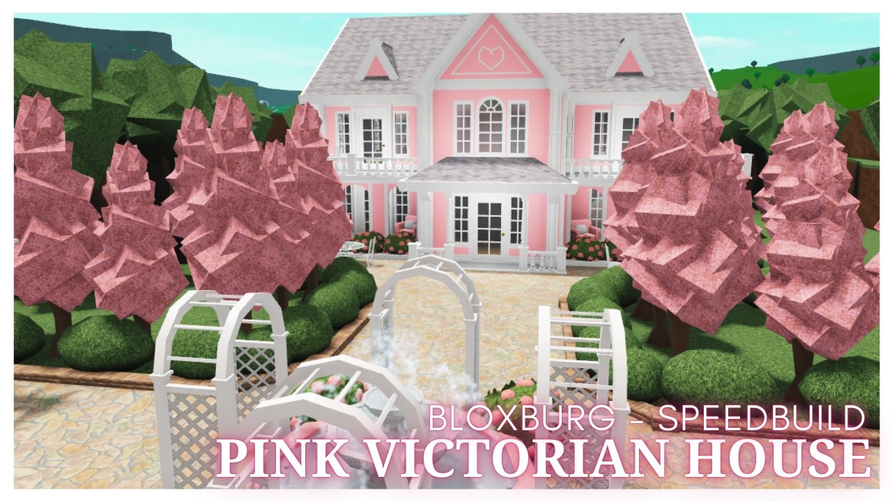 Building a PINK HOUSE! ( EXTERIOR )| BLOXBURG | ROBLOX | CaramellPurin ...