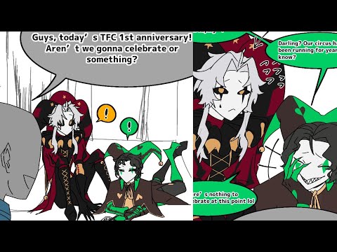 First Anniversary!😏Pierrot x MC x Harlequin😈🔥The Freak Circus Comic Dub