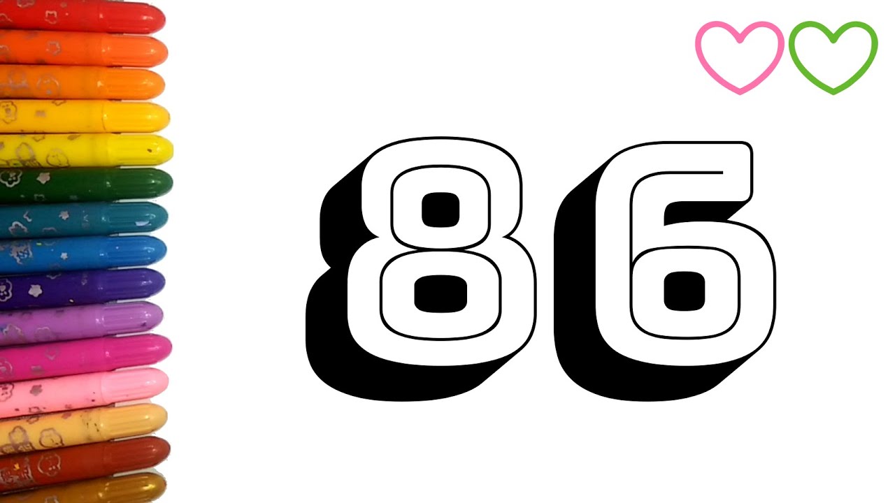 Numberblocks, How to write number 86, How to draw numbers, 123456789 ...