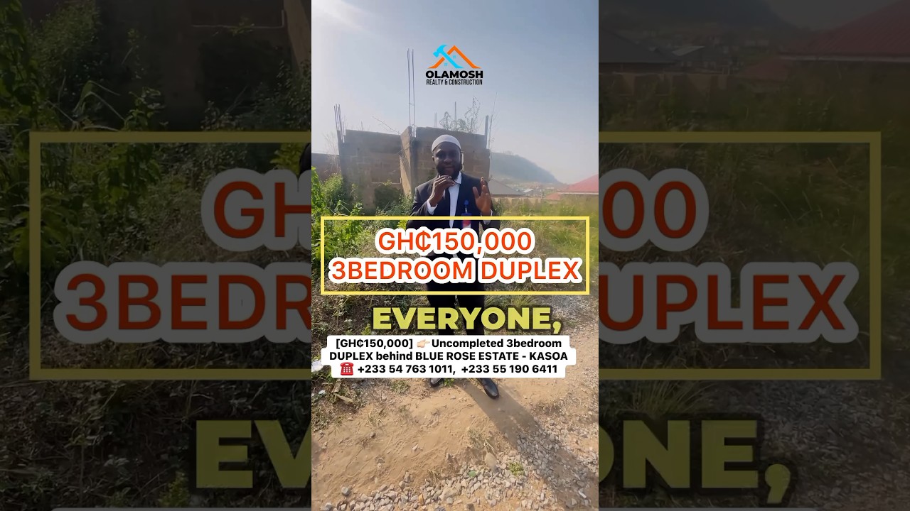 Pay GH₵150,000 to acquire and complete this 3bedroom DUPLEX behind BLUE ...