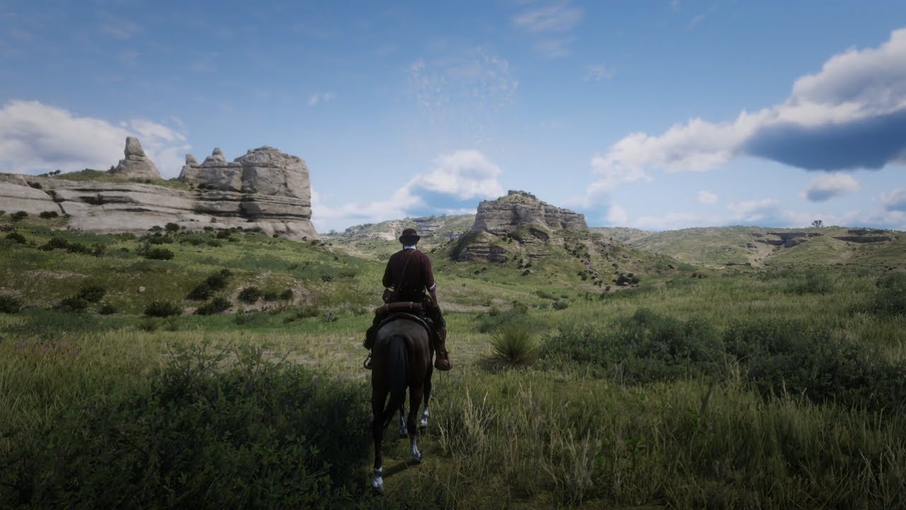 Red Dead Redemption 2 relaxing walk around gameplay - YouTube