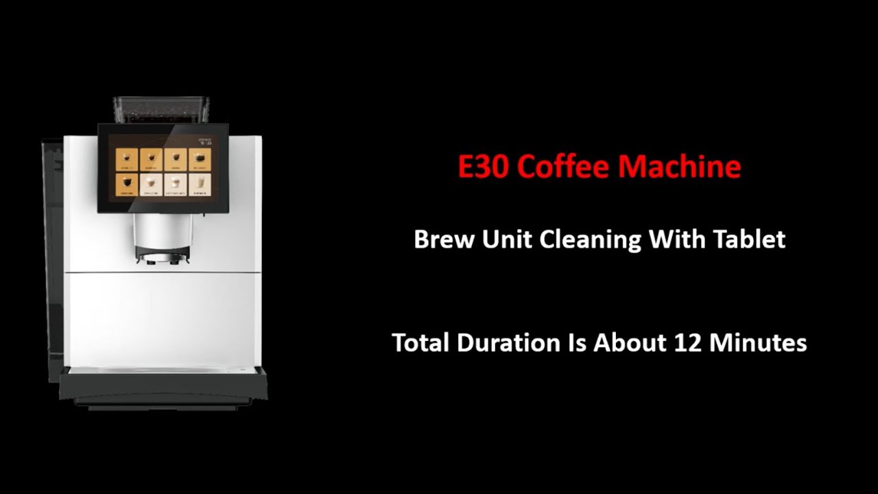 E30 Coffee Machine Brew Unit Cleaning With Tablet - YouTube
