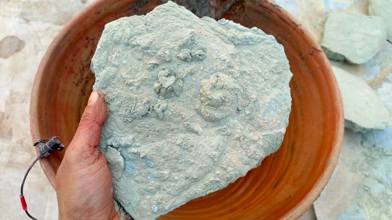 Asmr. super soft grey clay dry crumbling in clay pot. clay pot lover's ...