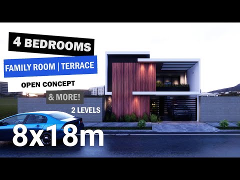 🏡 Planos de Casa 8x18m 🏡 House Plans 8x18m