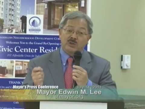Mayor Edwin M. Lee Celebrates Reopening of Affordable Housing Units at ...