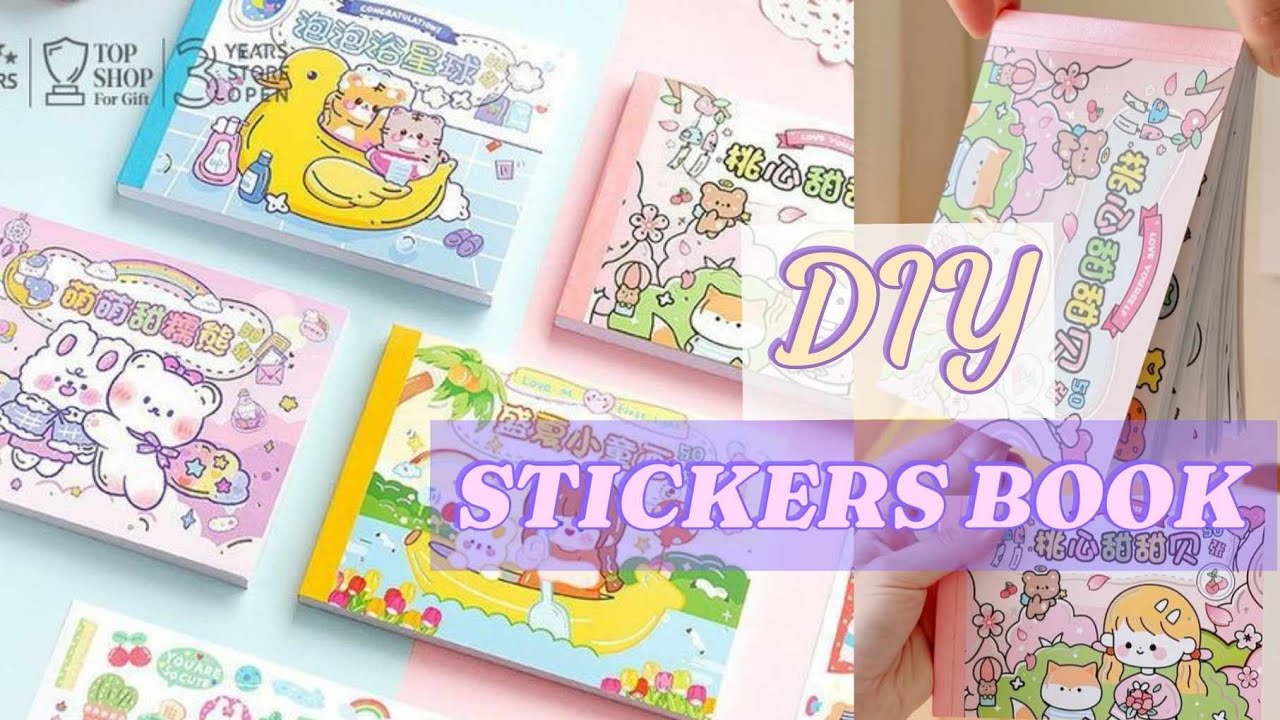 DIY kawaii sticker book⚘😱/how to make a sticker book at home📒| 😍 ...