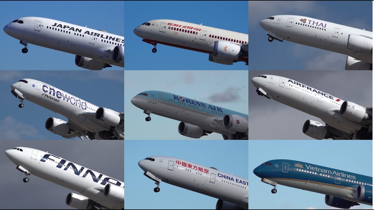 20 airplanes Takeoff from Narita Airport Runway 34R | NRT/RJAA | B787 ...