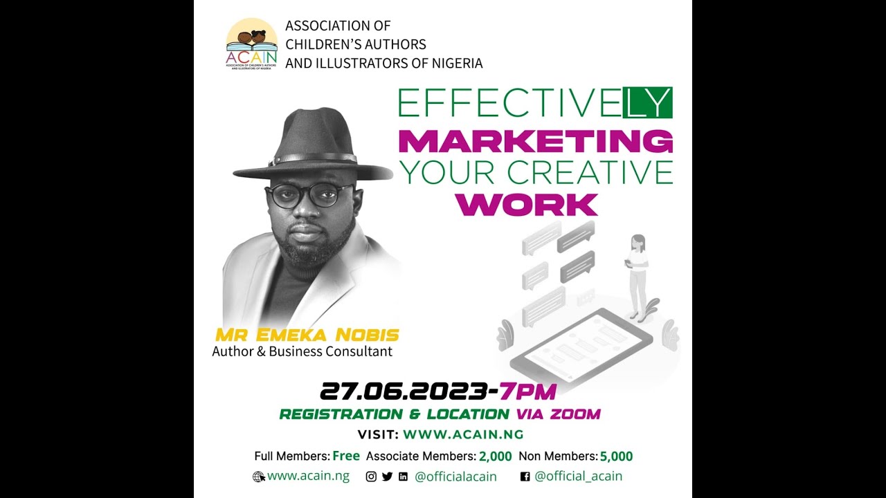 Effectively Marketing Your Creative Work - Emeka Nobis - YouTube