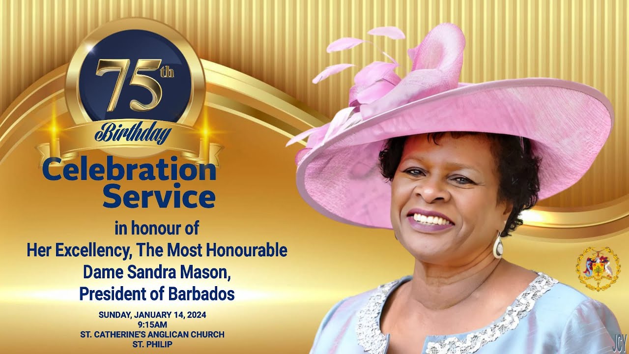 Dame Sandra Mason - 75th Birthday Celebration Service - YouTube