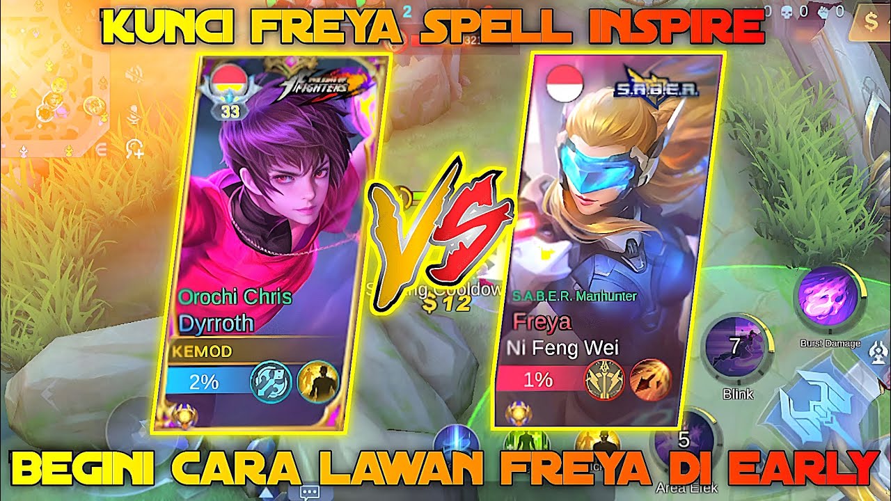 DYROTH LAWAN FREYA SPELL INSPIRE BIAR TIDAK KALAH LANE - YouTube