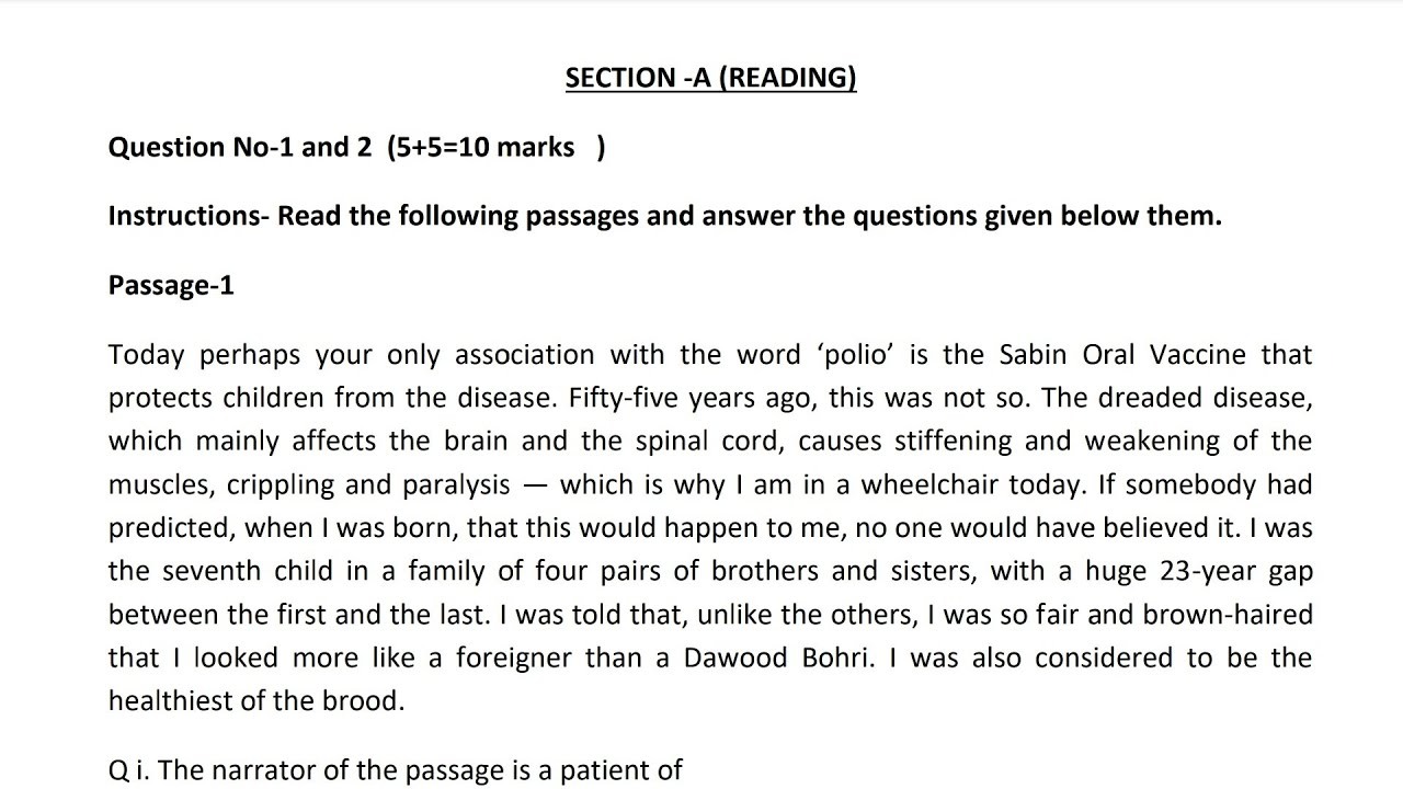 Solution of unseen passage (1-5) from question bank 2022 ,class 10th English (हिंदी में समझाया ...