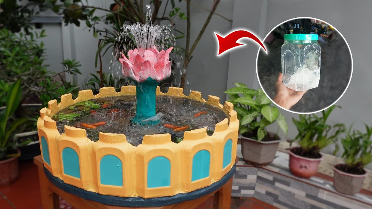 Amazing Ideas from Plastic Boxes and Cement - Diy Beautiful Waterfall ...
