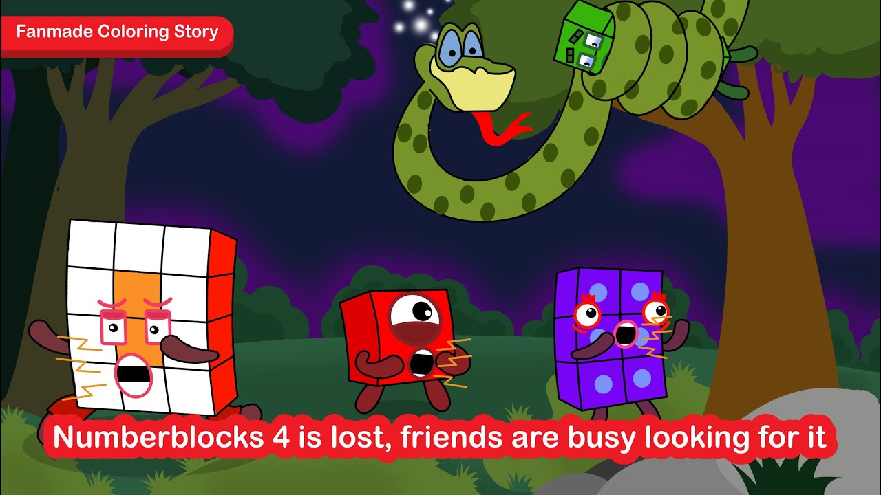 Numberblocks 4 is lost, friends are busy looking for it | Numberblocks ...
