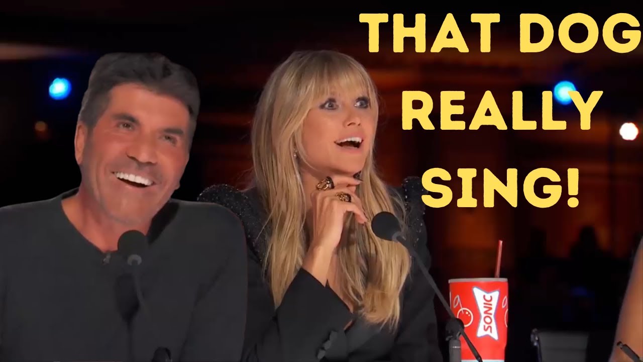 Pam And Casper AGT Audition | SIMON Is Shocked When The Dog Starts To ...