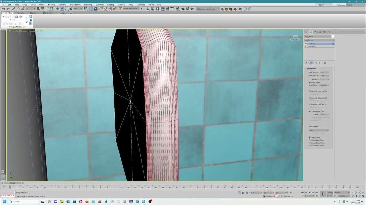 3ds max 2024 - How to add thickness to polygons - tutorial en (2023) - YouTube