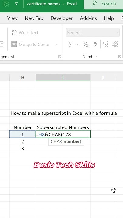 How to make superscript in Excel with a formula #excelformulas #excel # ...