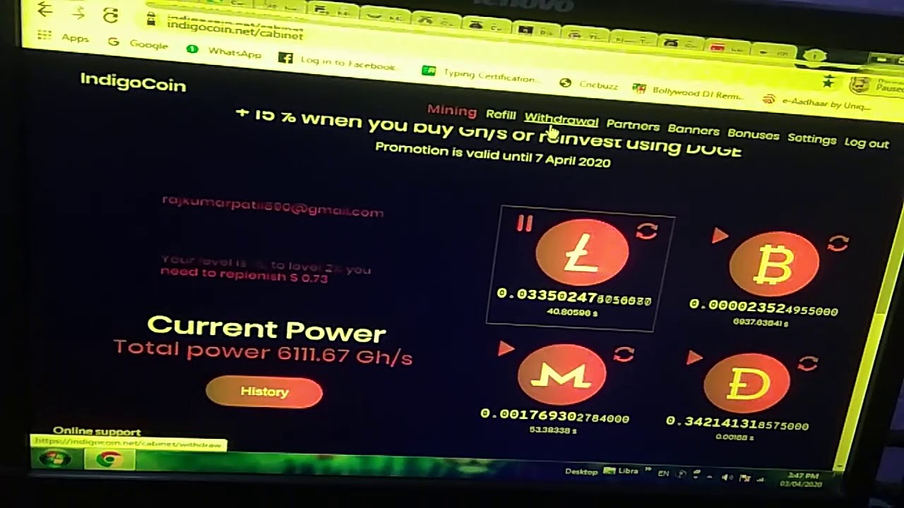 Indigo Coin Crypto Free Mining - YouTube