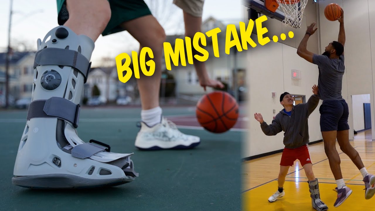 Playing Basketball in a Walking Boot After Injuring Myself! (Can You ...