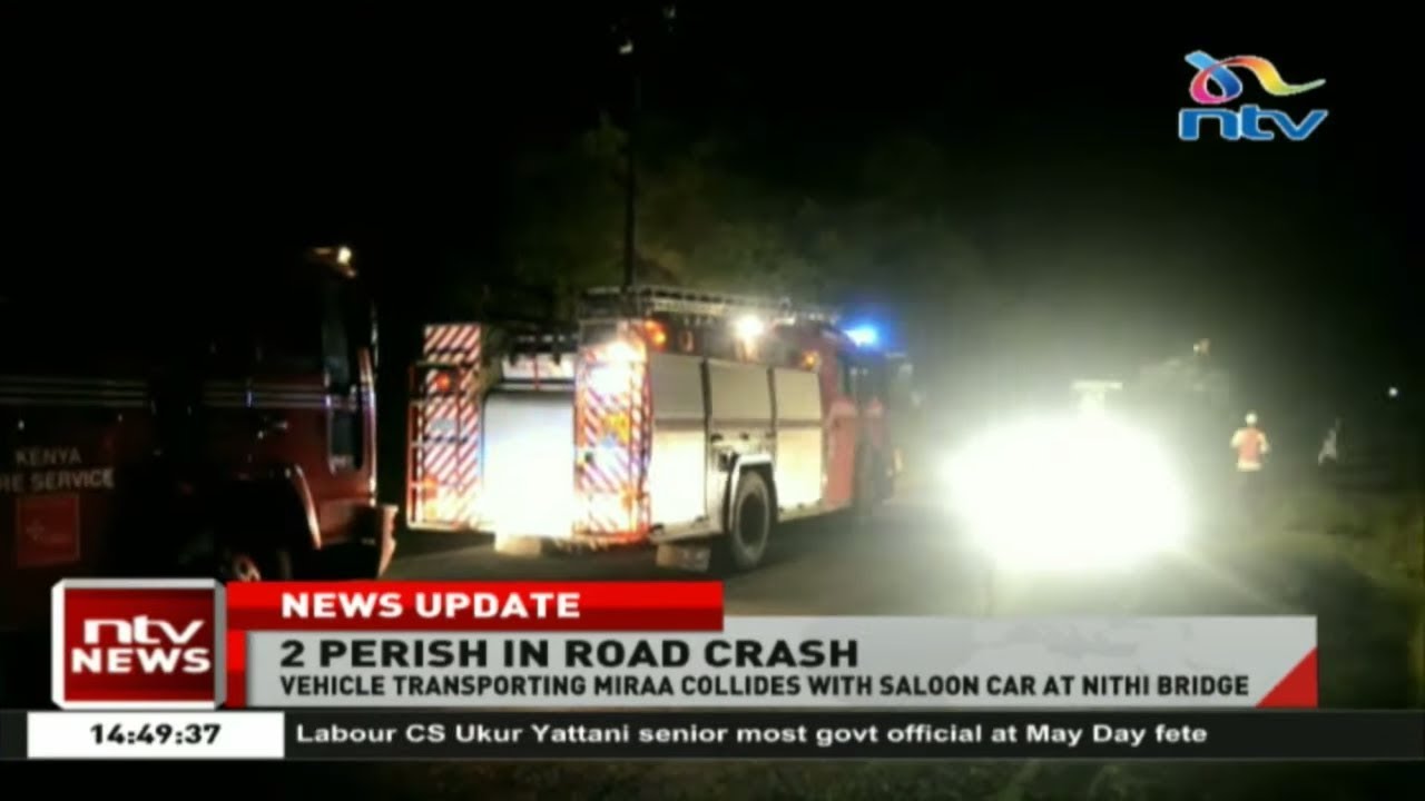 Two dead as speeding miraa pickup collides with saloon car at Nithi ...