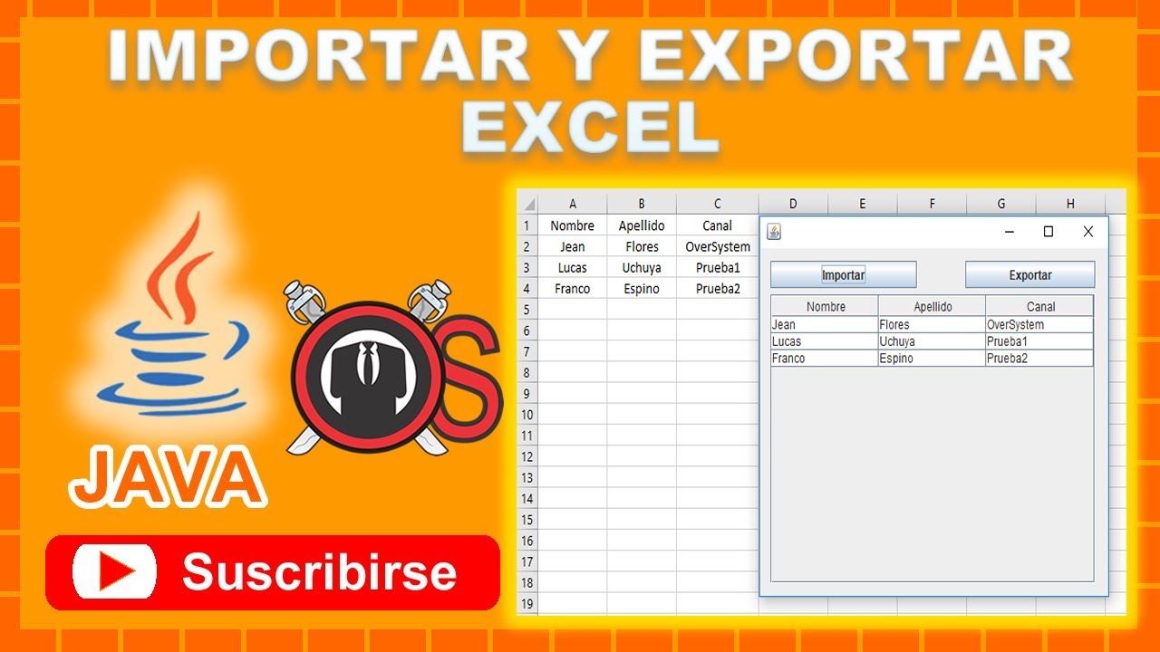 Importar y Exportar excel NetBeans - YouTube