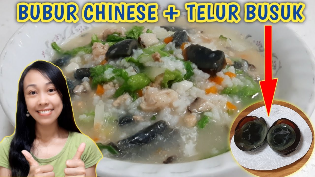 CARA MEMBUAT BUBUR CHINA + TELUR BUSUK KHAS TAIWAN/ RESEP MEMASAK BUBUR ...