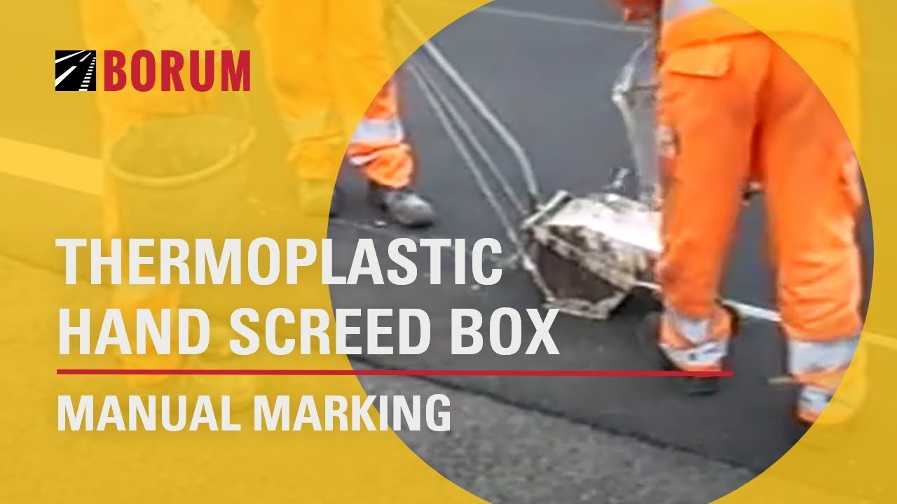 MANUAL MARKING with thermoplastic hand screed box - YouTube