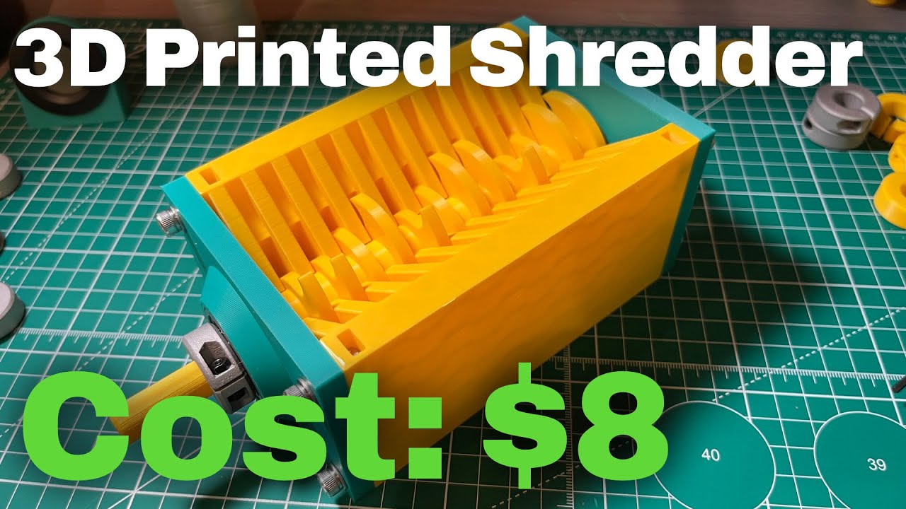 3D Printed Shredder Overview | Fusion | Operation Perpetual Printing ...