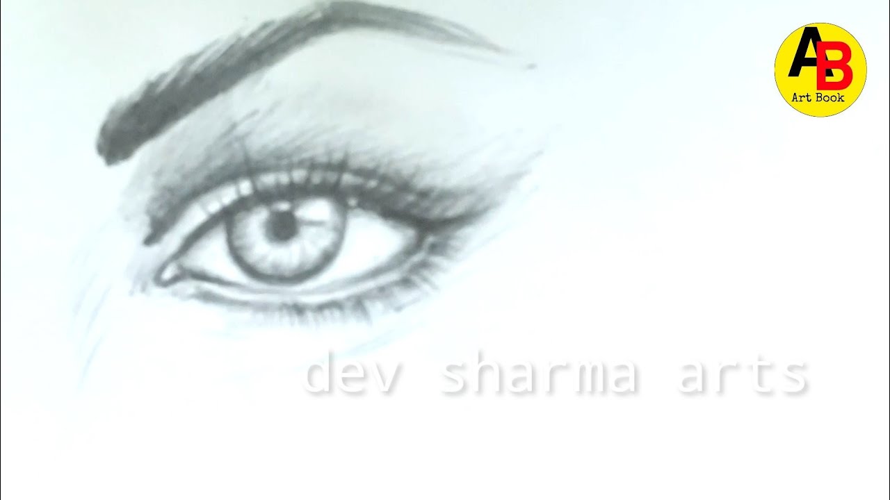 eye drawing/ how to draw an eye simple shading - YouTube