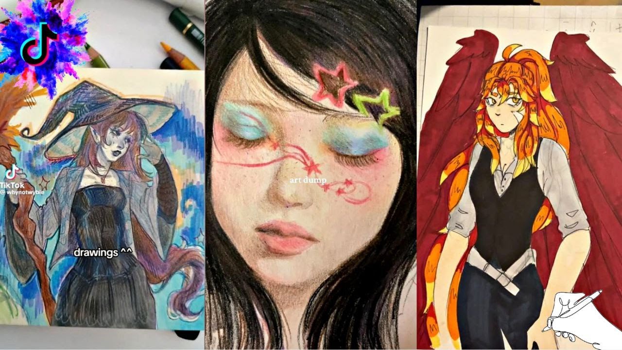 Sketchbook Drawing and Doodle Ideas | Sketchbook Tour | ART Compilation ...
