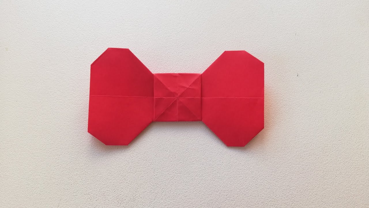 Origami corbata de moño - Origami bow tie - Origami papyon - YouTube