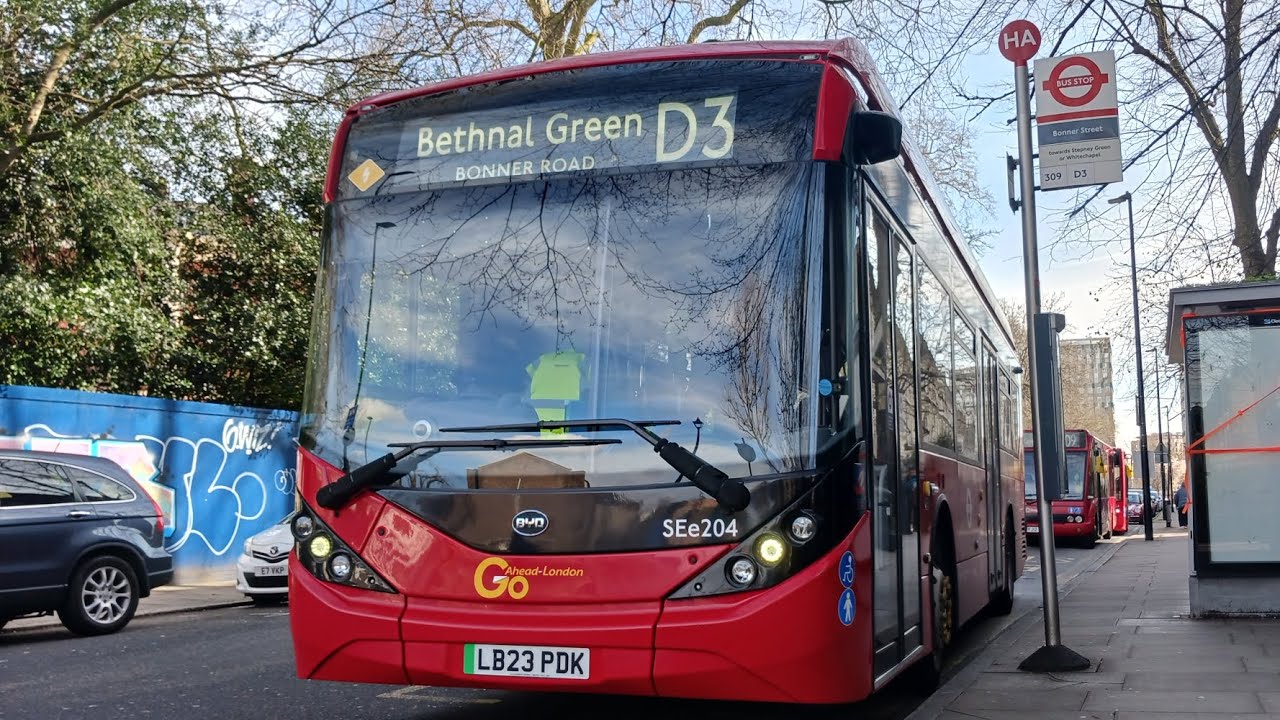 Full Ibus Visual Route D3 Leamouth - Bethnal Green, Bonner Road ...