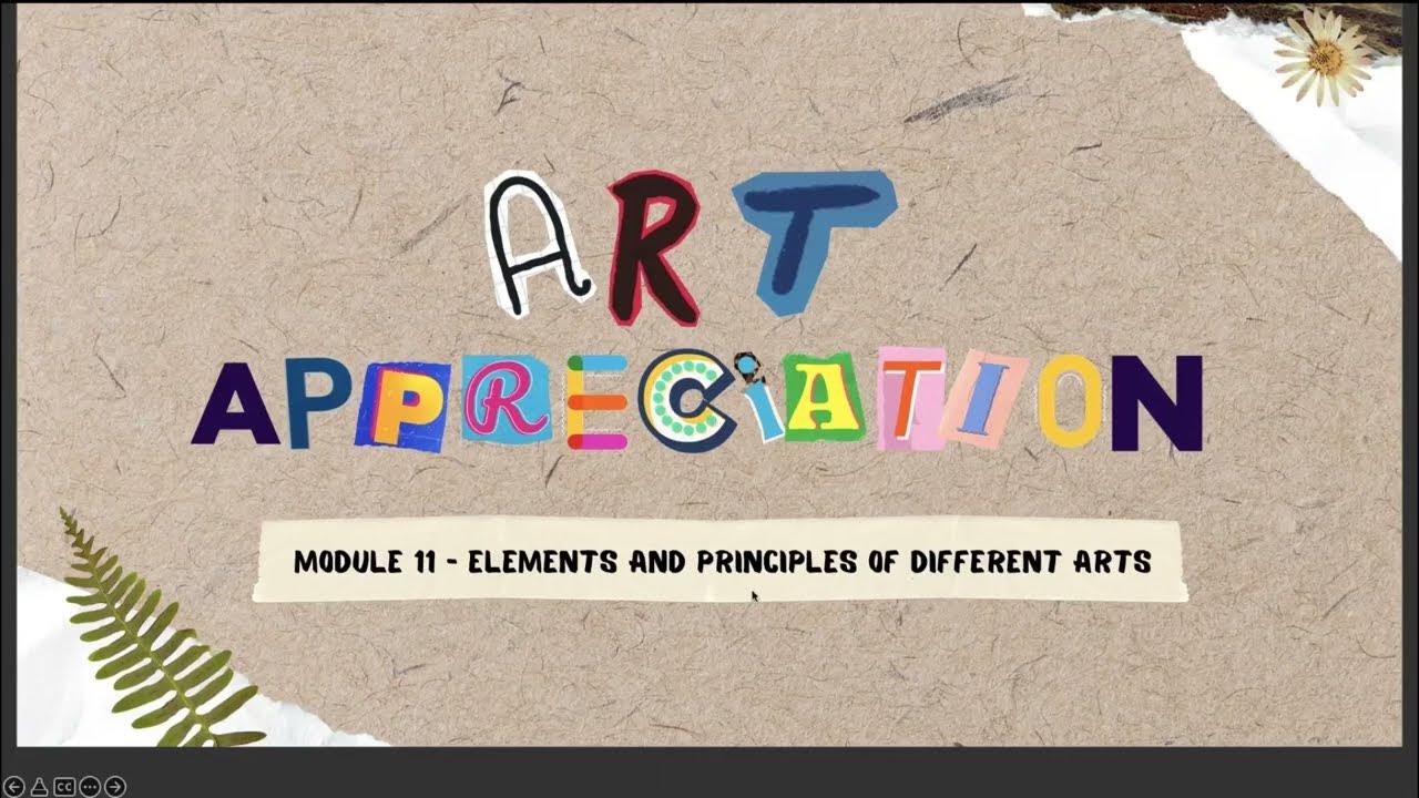 Art Appreciation - Elements and Principles of Different Art - YouTube