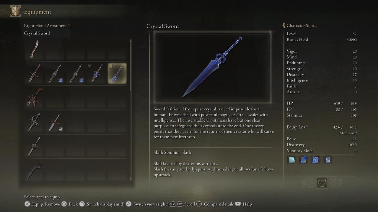ELDEN RING CRYSTAL SWORD LOCATION (int build weapon) - YouTube