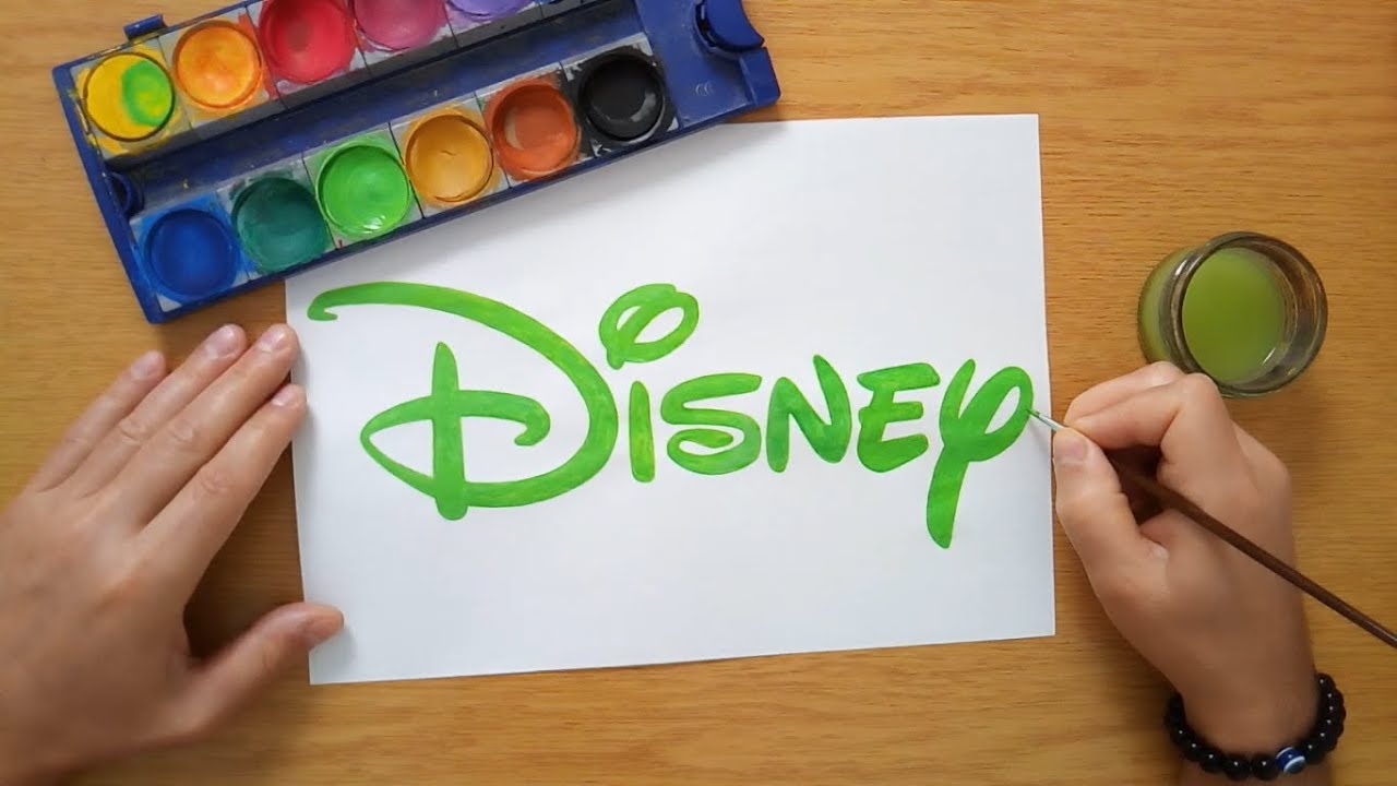 How to draw the green Disney logo 2024 - YouTube