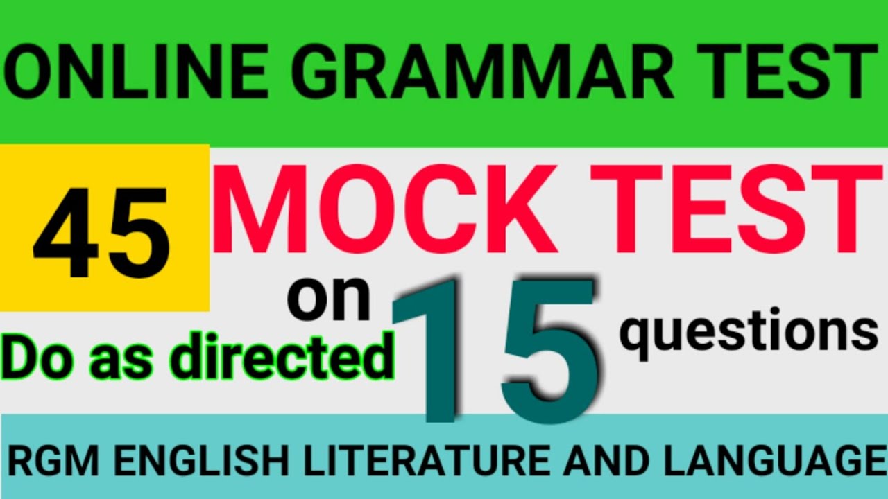 English grammar mock test || Transformation of sentences - YouTube