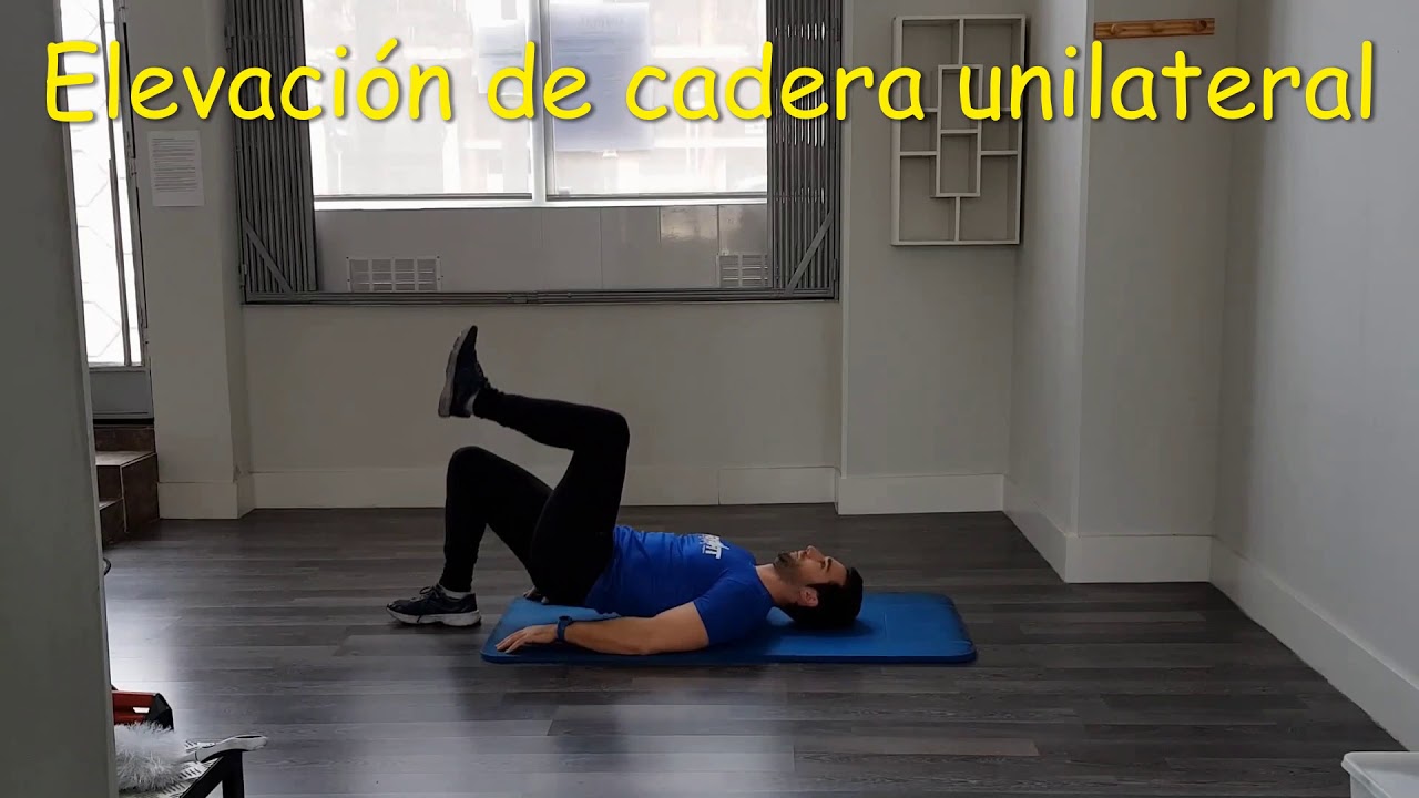 Elevación de cadera unilateral - YouTube