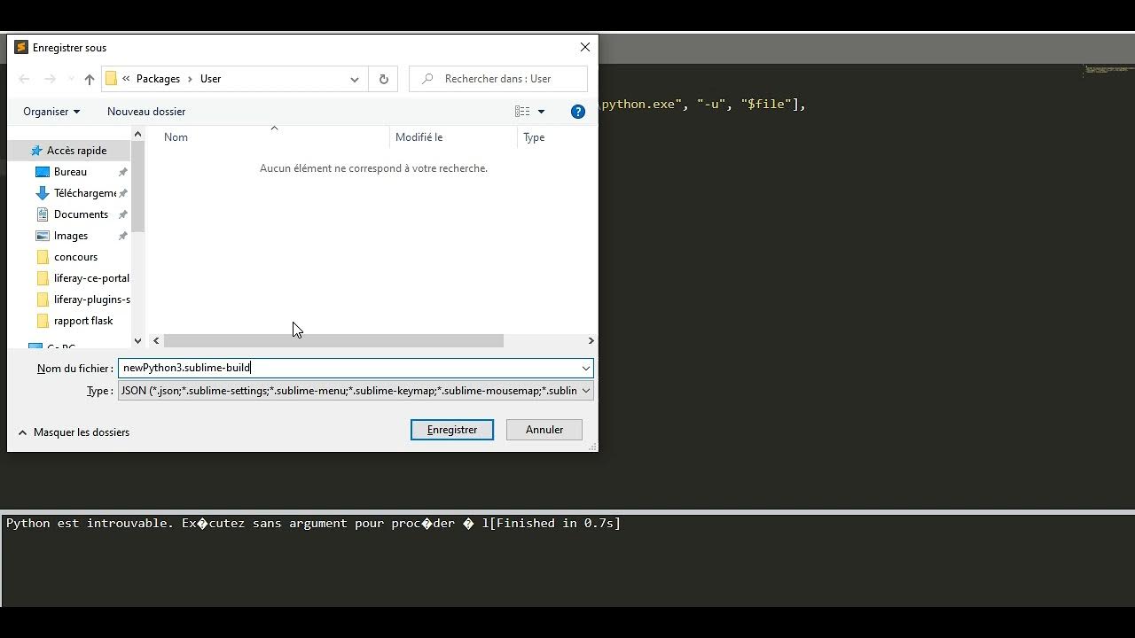 Configurer sublime pour python - YouTube