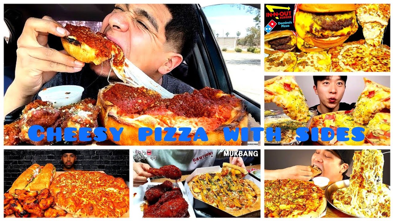 Pizza Eating Compilation | *Cheesy* Pizza Eating | Pizza Mukbang ...