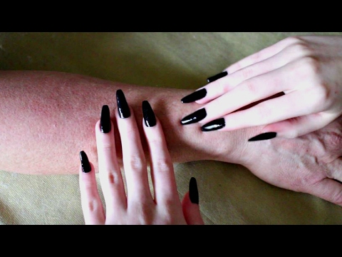 ASMR | Arm scratching with long black nails! - YouTube