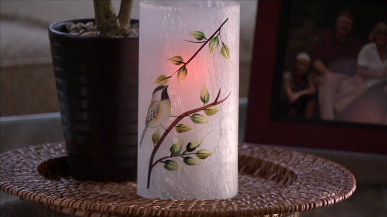 Candle Impressions 7" Hand Painted Luminary Vase on QVC - YouTube