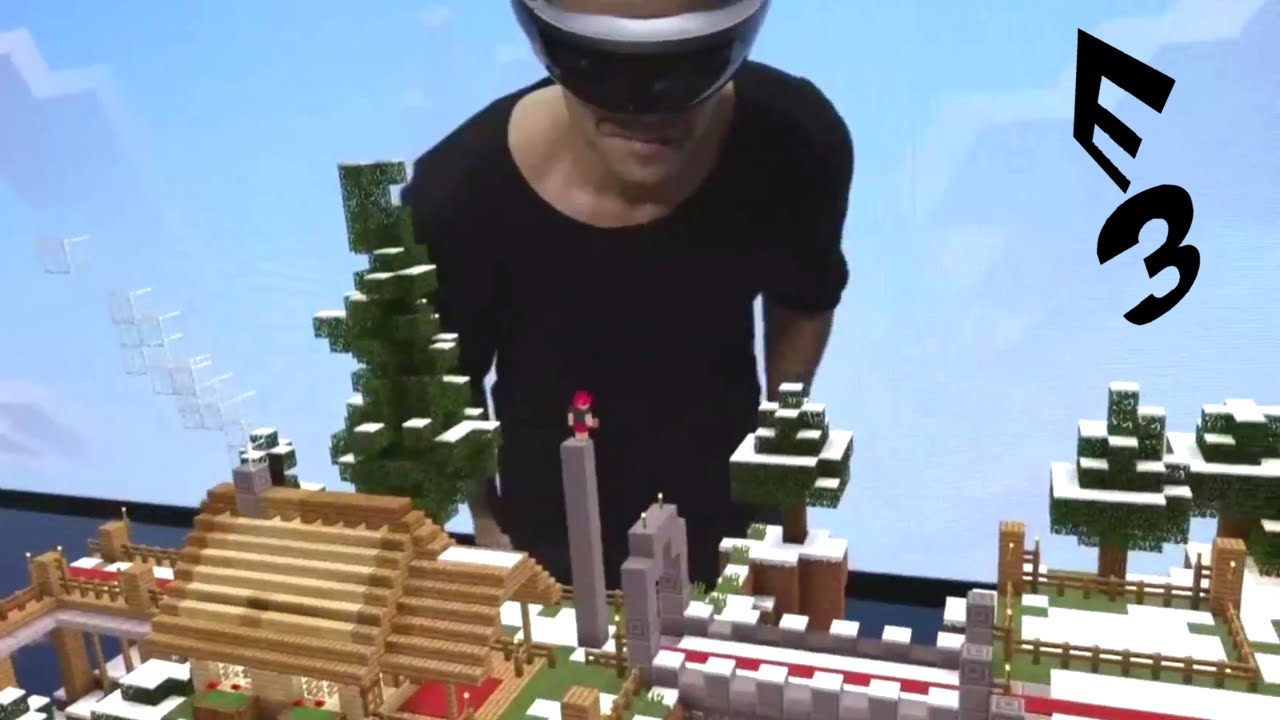2015 E3 - Microsoft: Minecraft for Hololens & Valve Partnership - YouTube