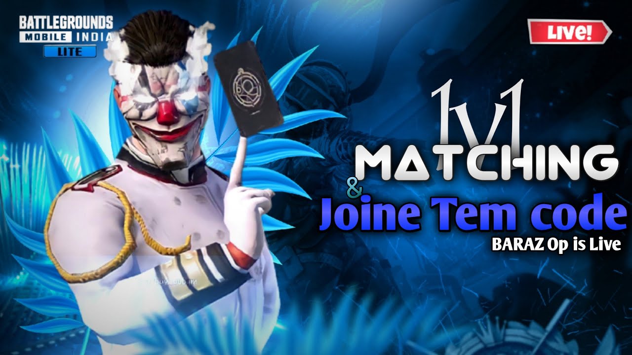 Join with team code Pubg lite team code & Matching live stream and custom room BARAZ Op Update 0 ...
