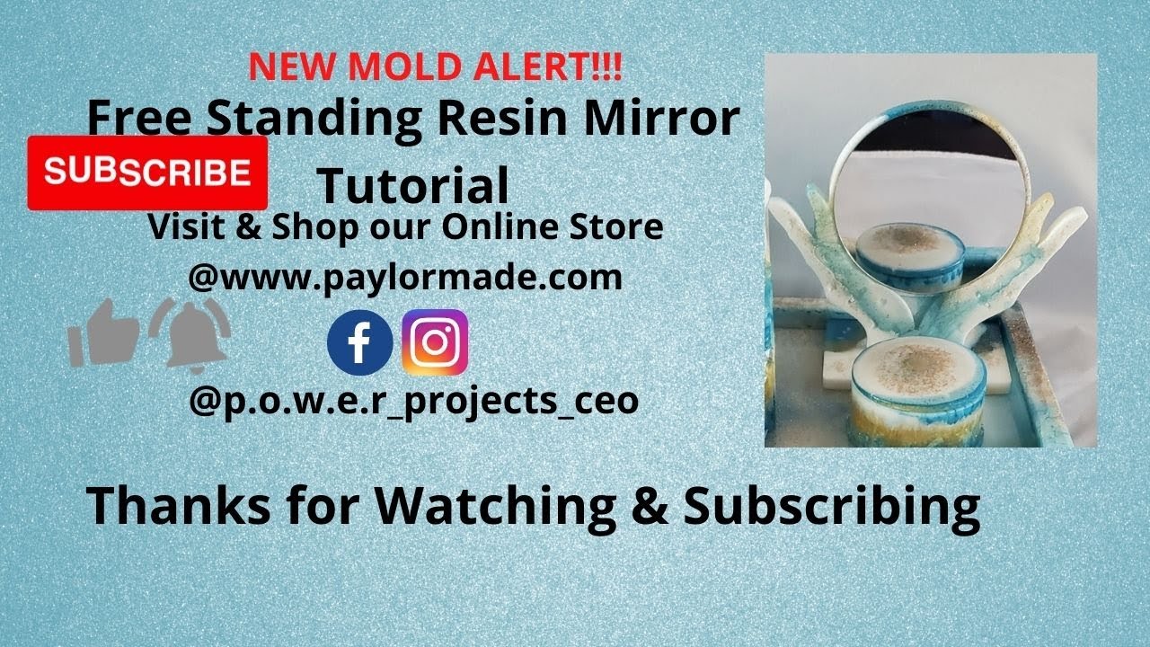 New Mold Alert!!! RESIN Free Standing Vanity Mirror Tutorial - YouTube