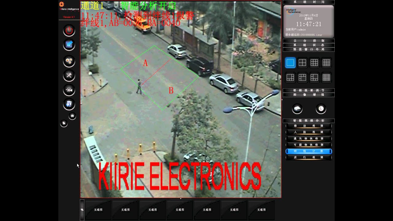 Line Cross Counting - Video analysis Intelligent 2MP IP Camera (KIIRIE ...